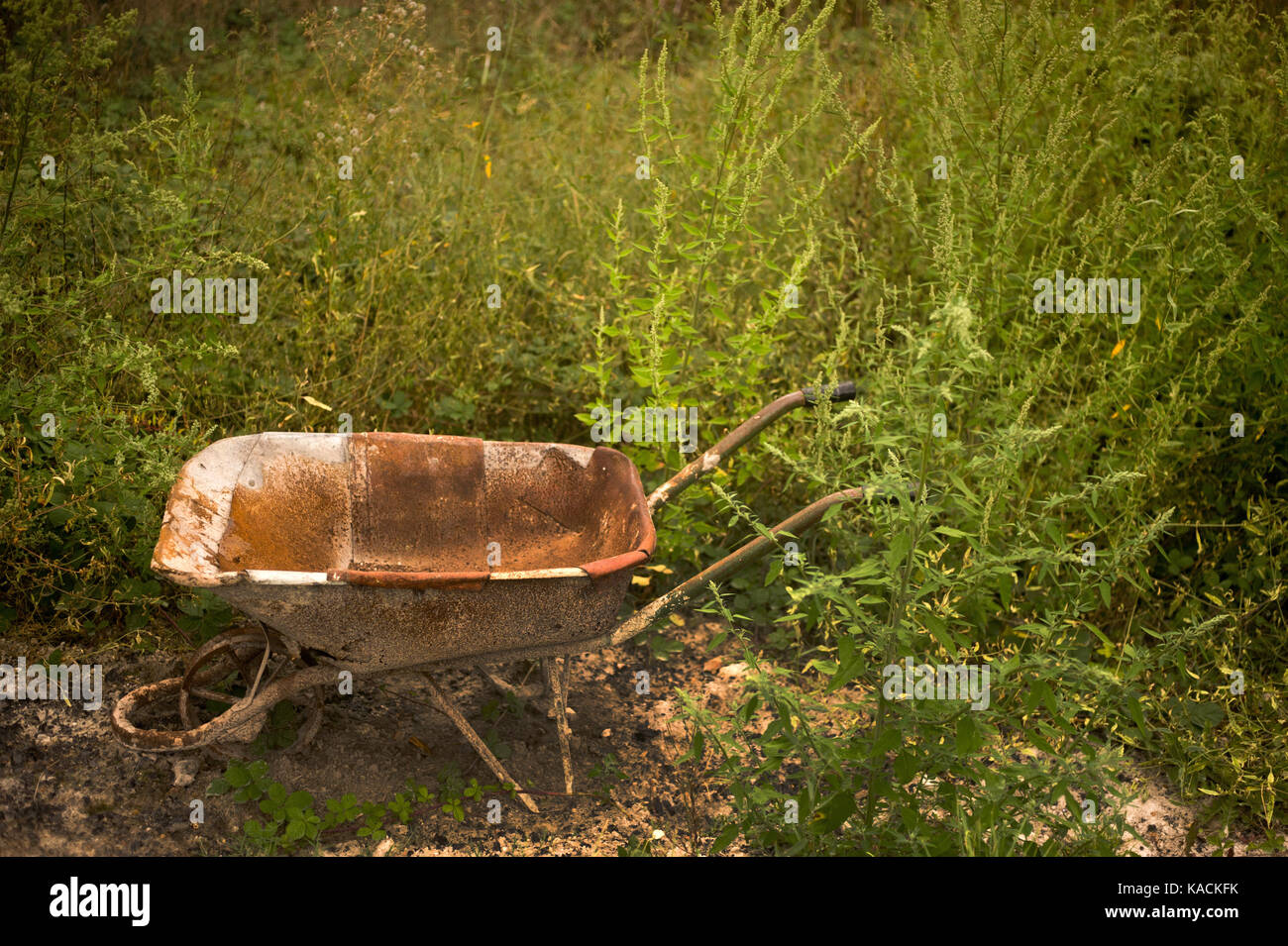 Broken wheelbarrow hi-res stock photography and images - Alamy