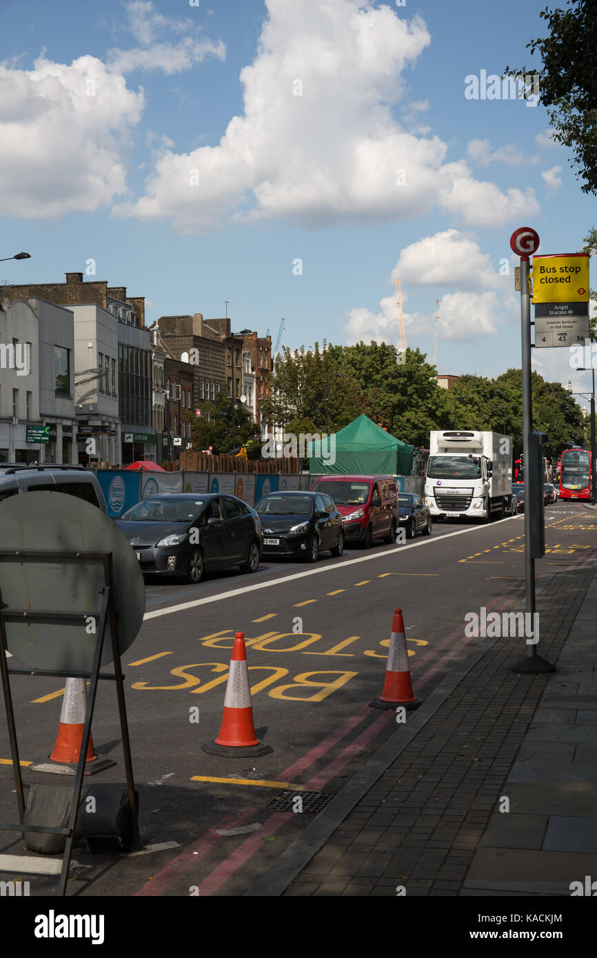 Bus lane closed sign hi-res stock photography and images - Alamy