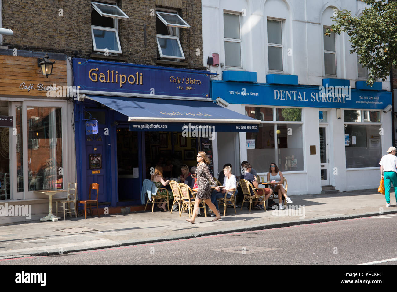 Gallipoli Cafe Bistro Islington Stock Photo - Alamy