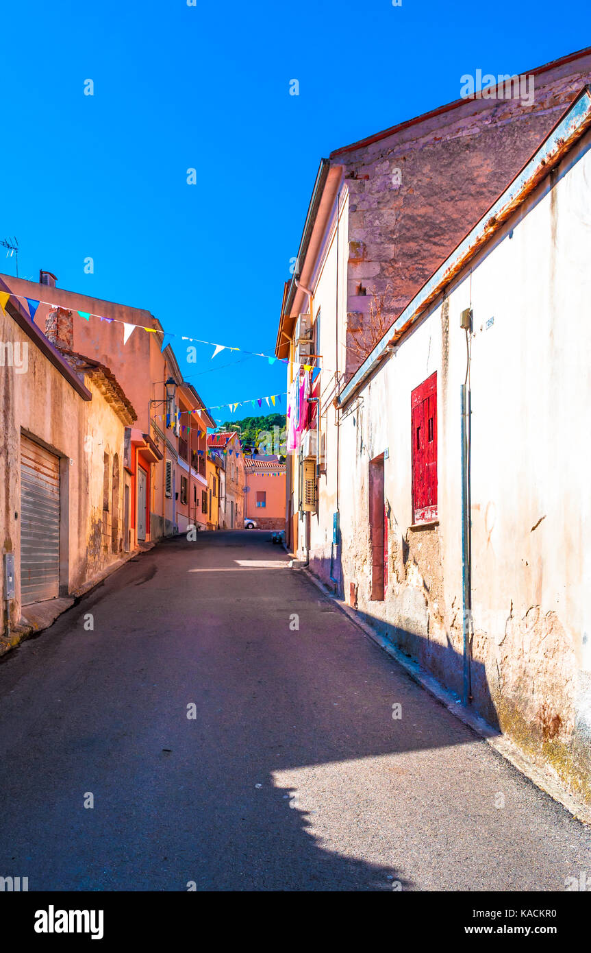 Little alley in an old village in a sunny day Stock Photo - Alamy