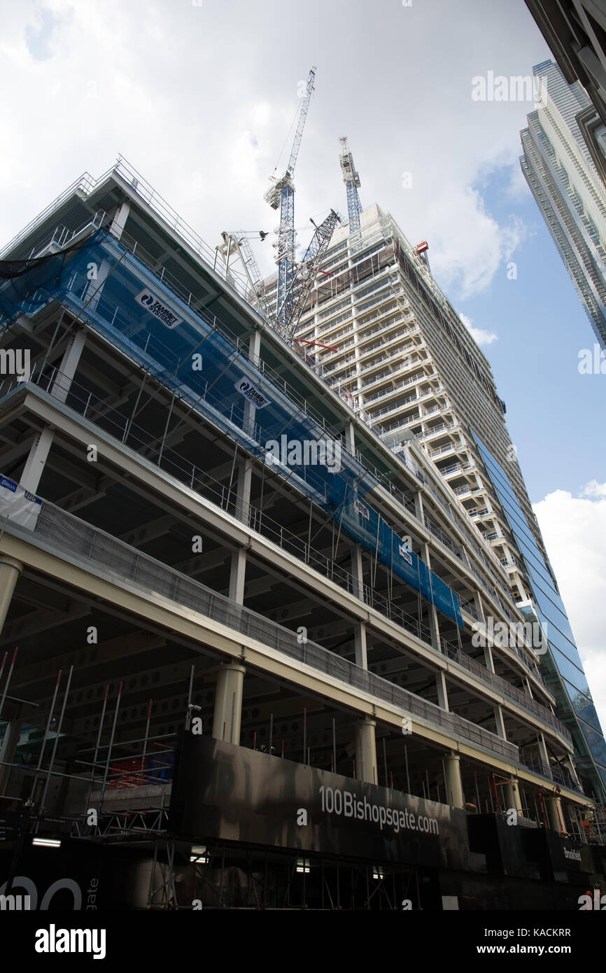 100 Bishopsgate building site Stock Photo - Alamy