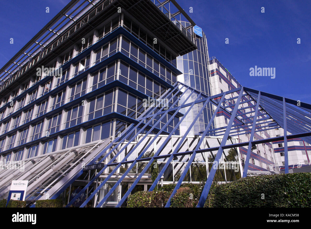 View of the Seine banks, seen from the rooftop of the Les Docks, City ...