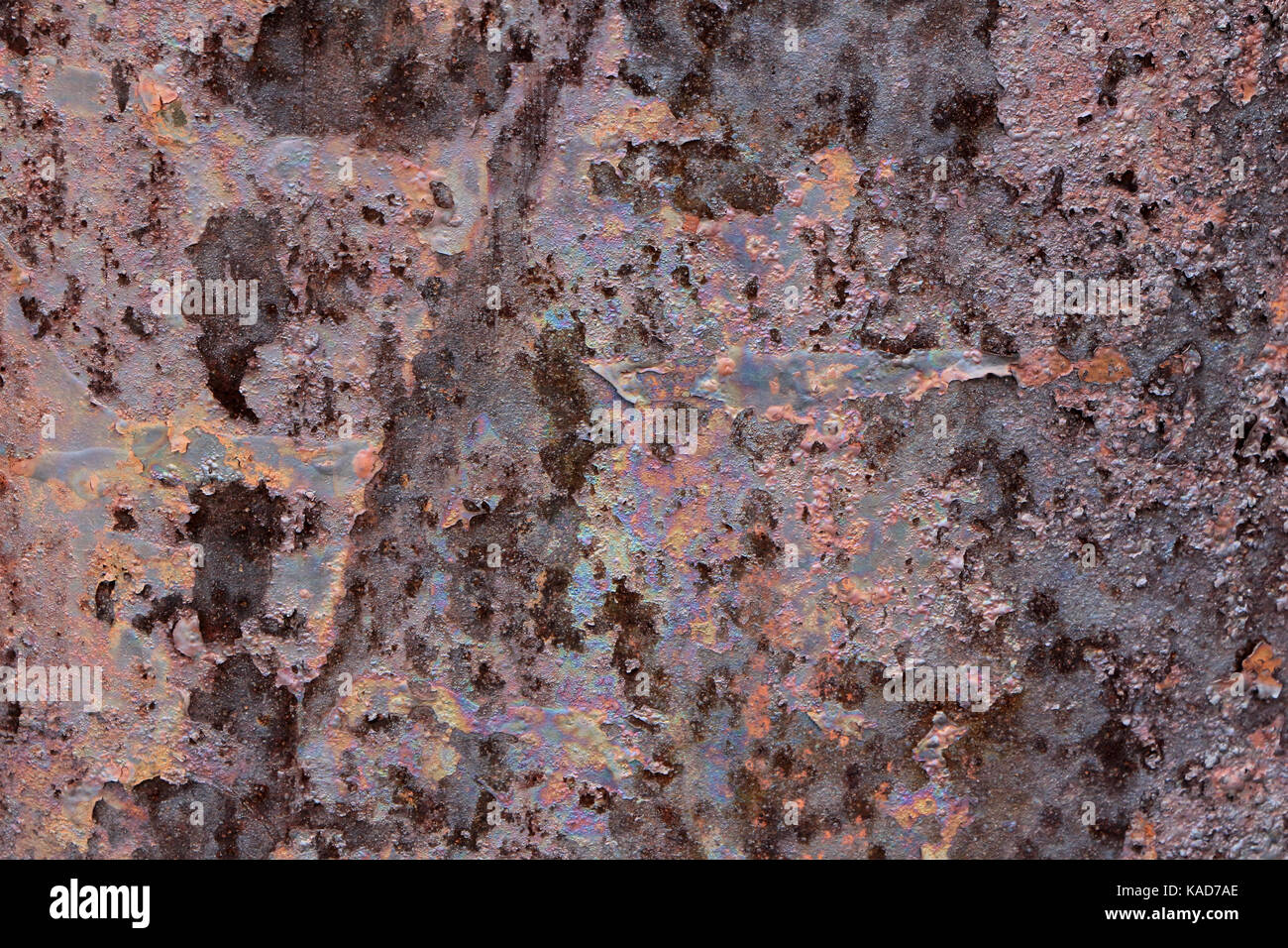 Rusted and corroded surface of ventilation duct on roof of E B Eddy ...