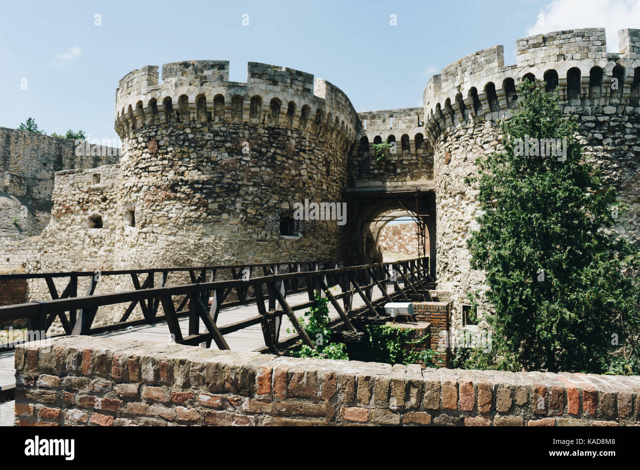 Kalemegdan Fortress entrance, ancient Singidunum, Belgrade, Serbia ...