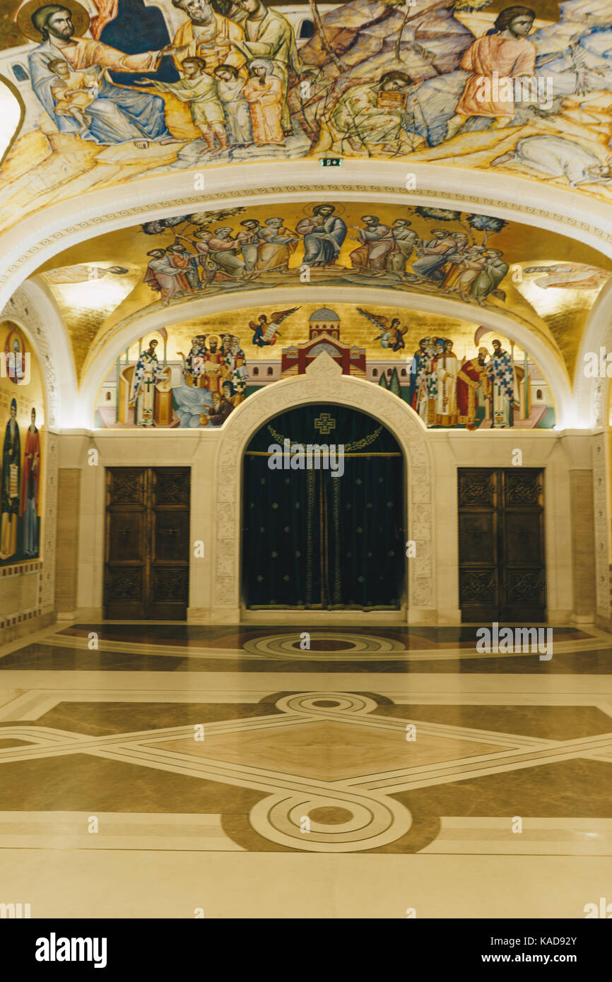 Interior of the Saint Sava cathedral in Belgrade, Serbia Stock Photo ...