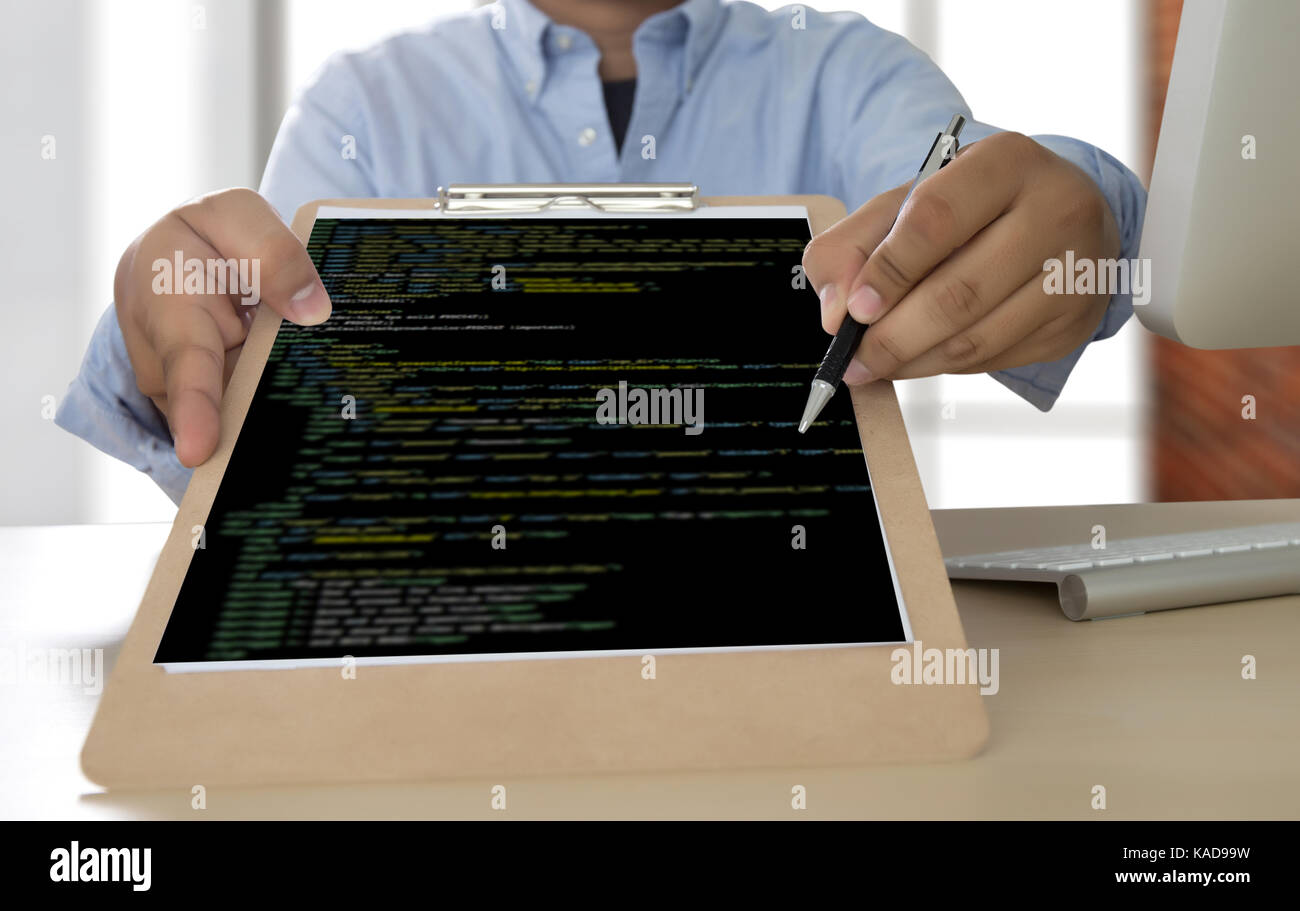 Developer Team Working Laptop Computer Mobile Application Softwareand ...