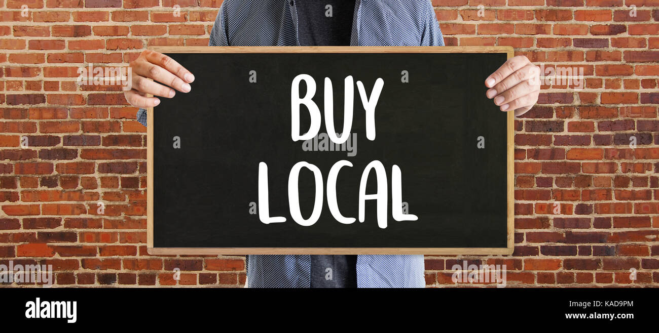 Buy Local Fresh produce on sale at the local farmers market Stock Photo ...