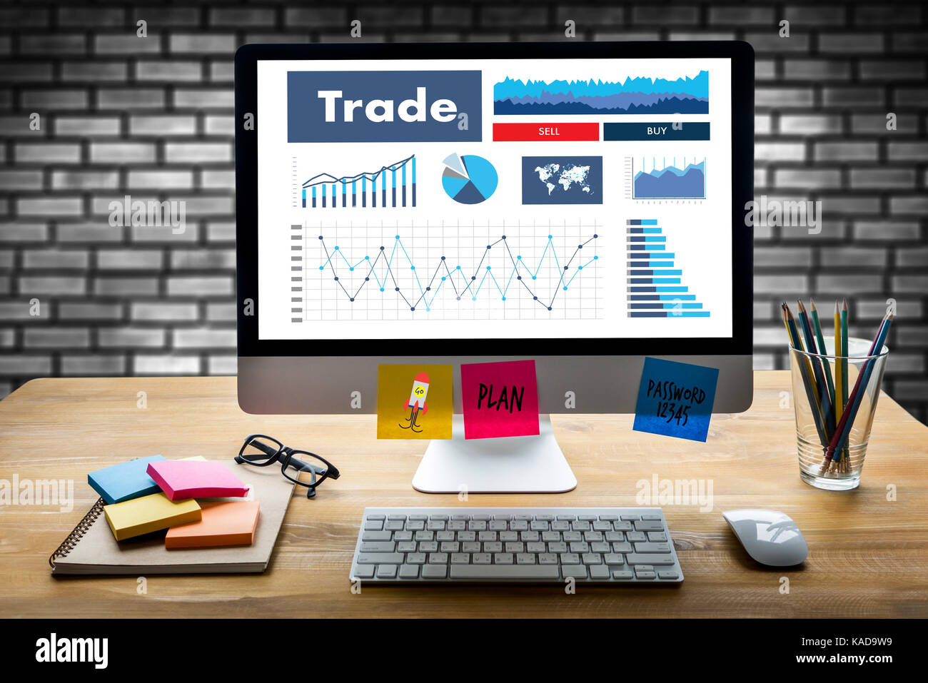professionals working Trade Finance Forex Graph Chart Concept manager ...