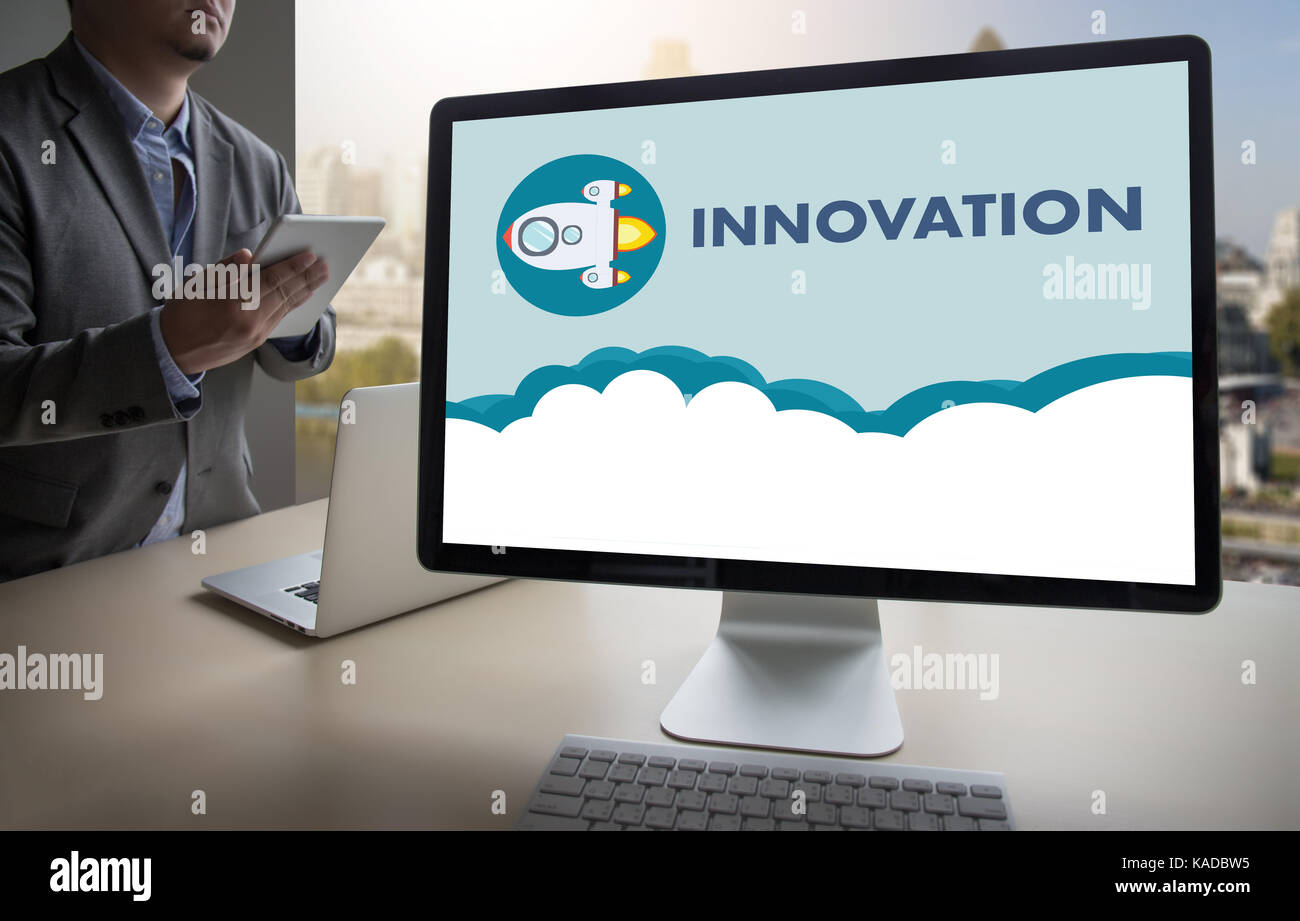 INNOVATION think creative ideas Invent Knowledge Creative process Stock ...