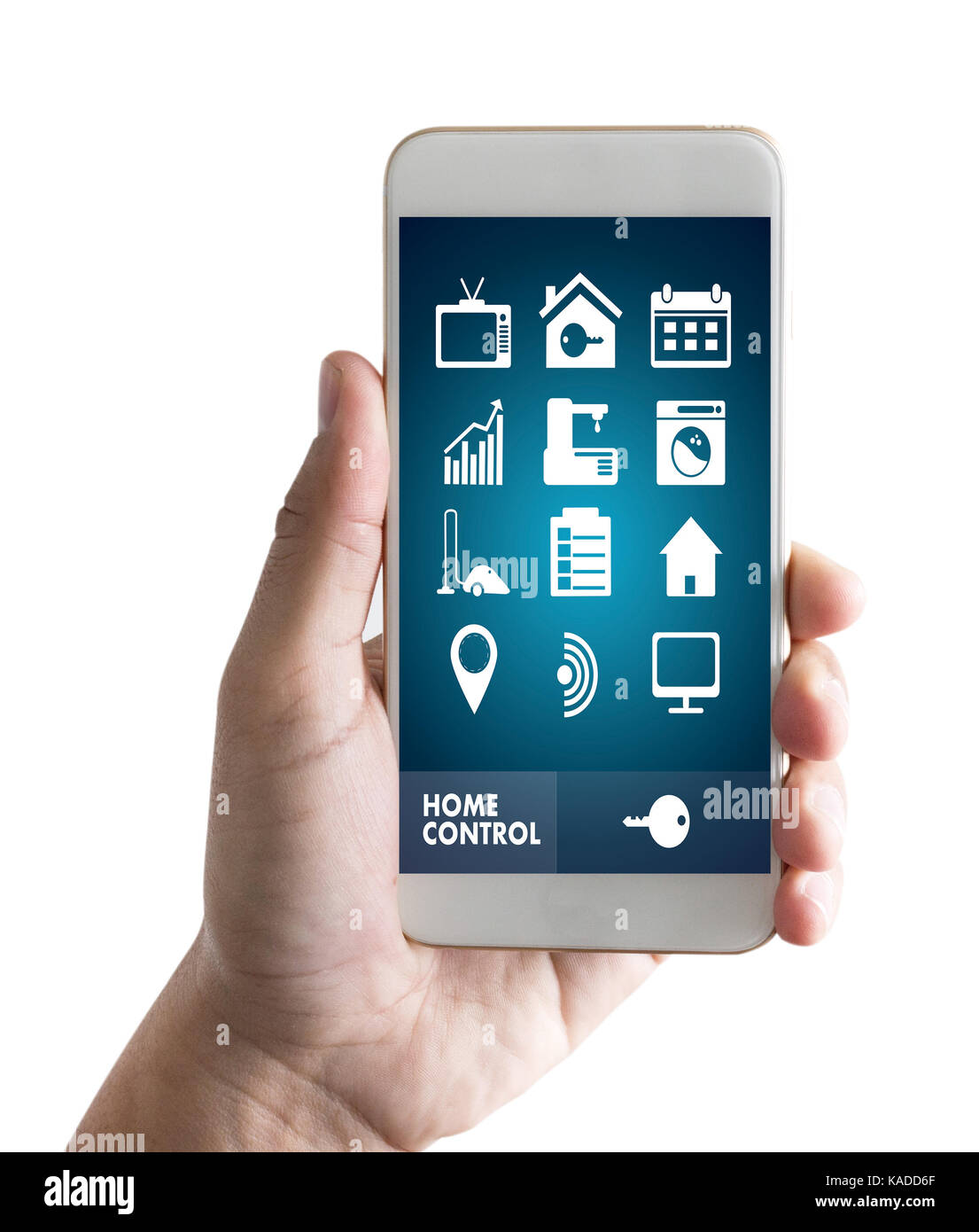 system app Remote home control system on phone Real estate concept ...