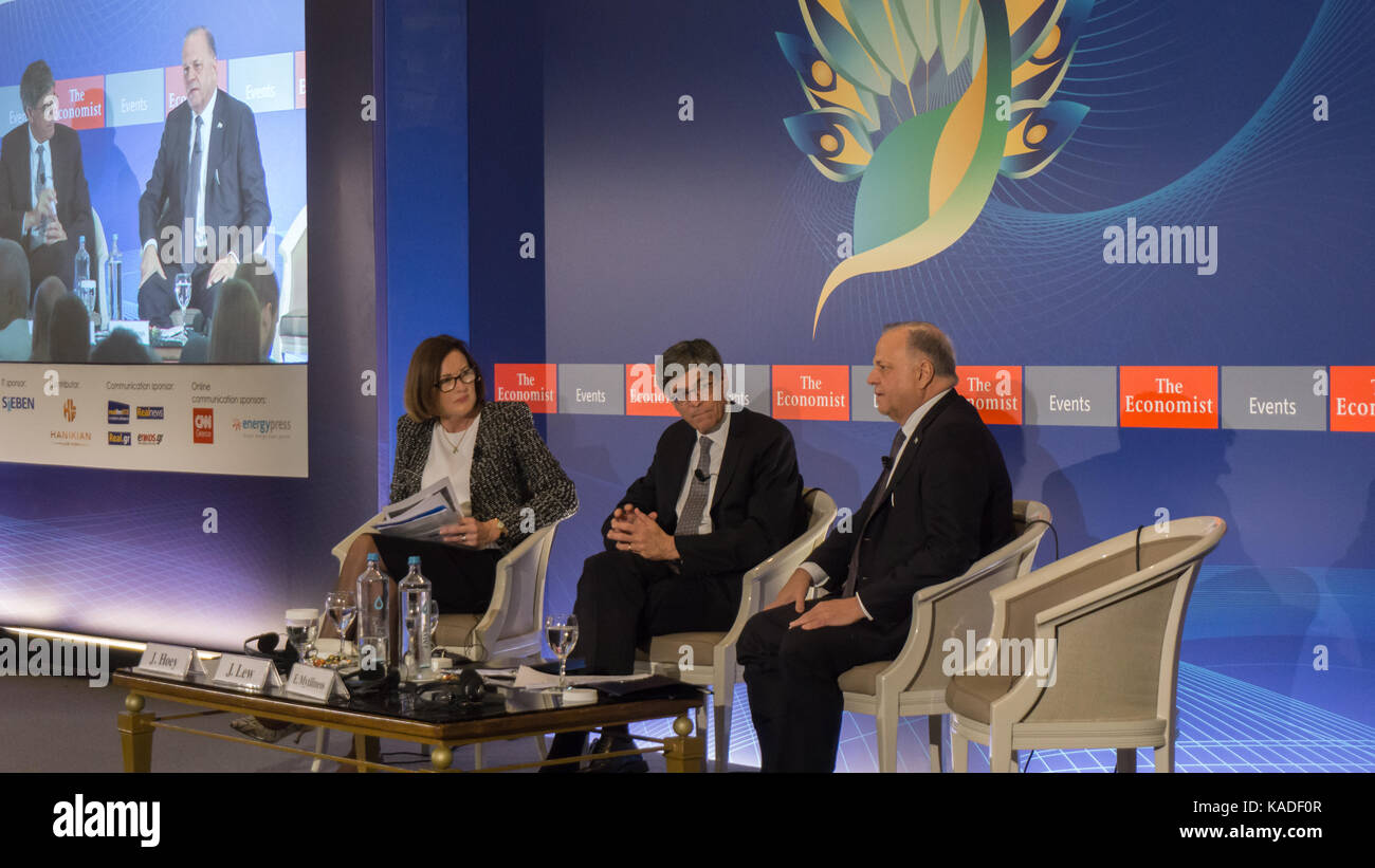 (L) JOAN HOEY Regional director, Europe, Economist Intelligence Unit ...