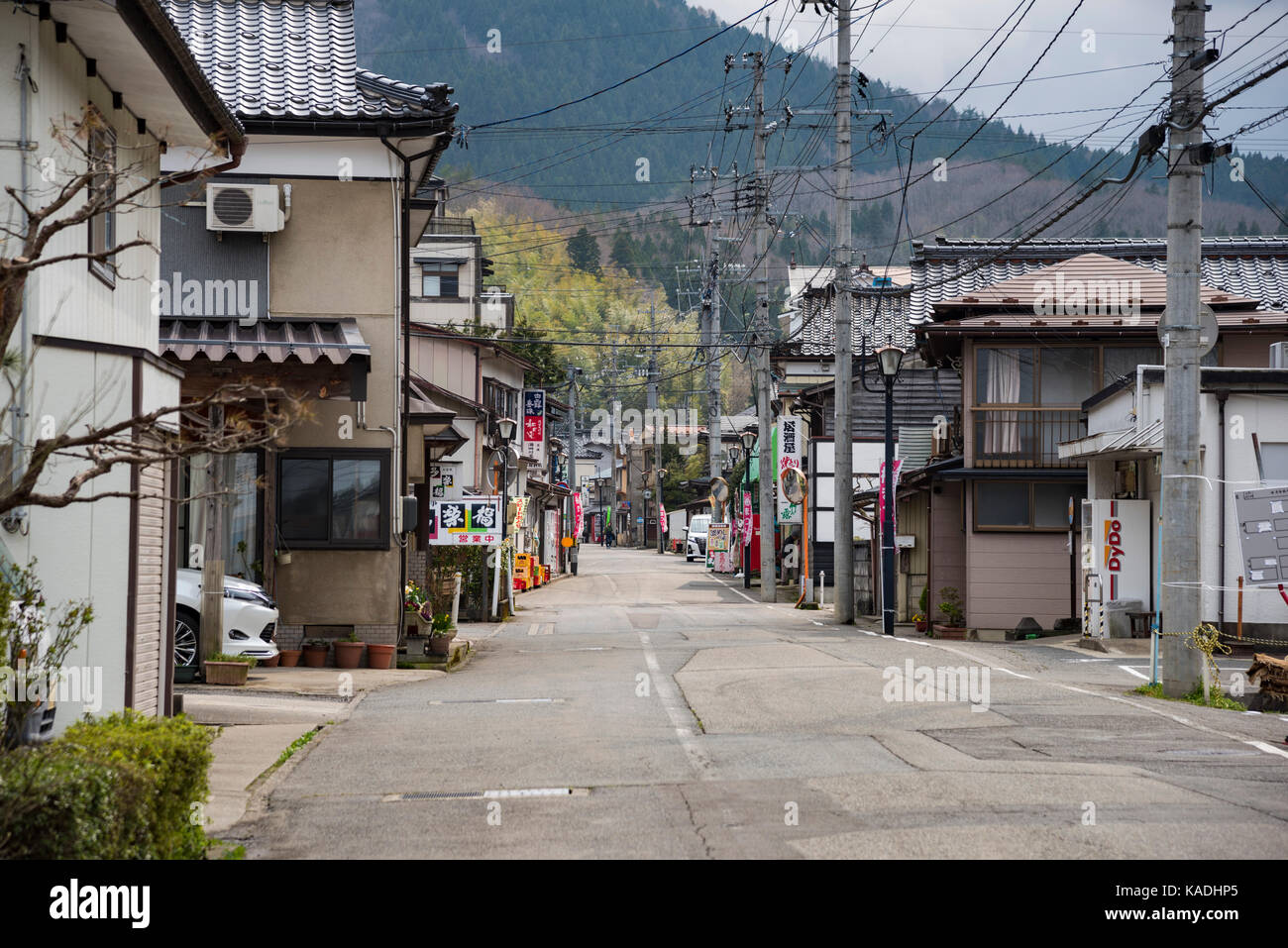 Yutagawa Onsen, Tsuruoka City, Yamagata Prefecture, Japan Stock Photo ...