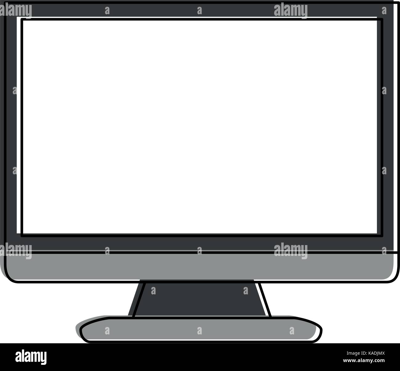 computer monitor with blank screen icon image Stock Vector Image & Art ...