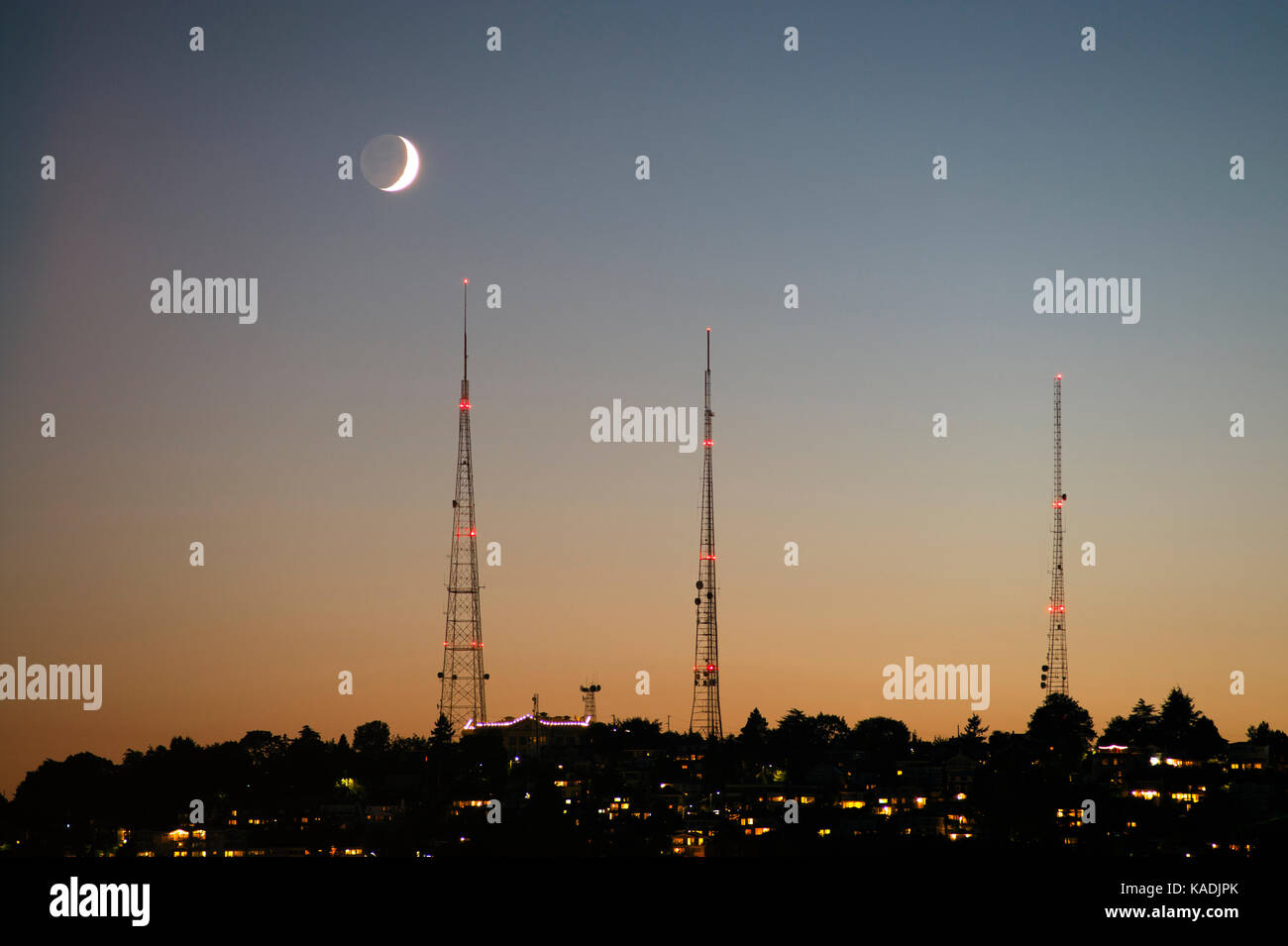 Queen anne hill tv towers hi-res stock photography and images - Alamy