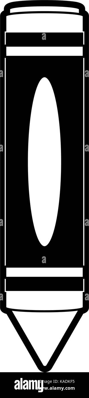 Crayon school icon Black and White Stock Photos & Images - Alamy