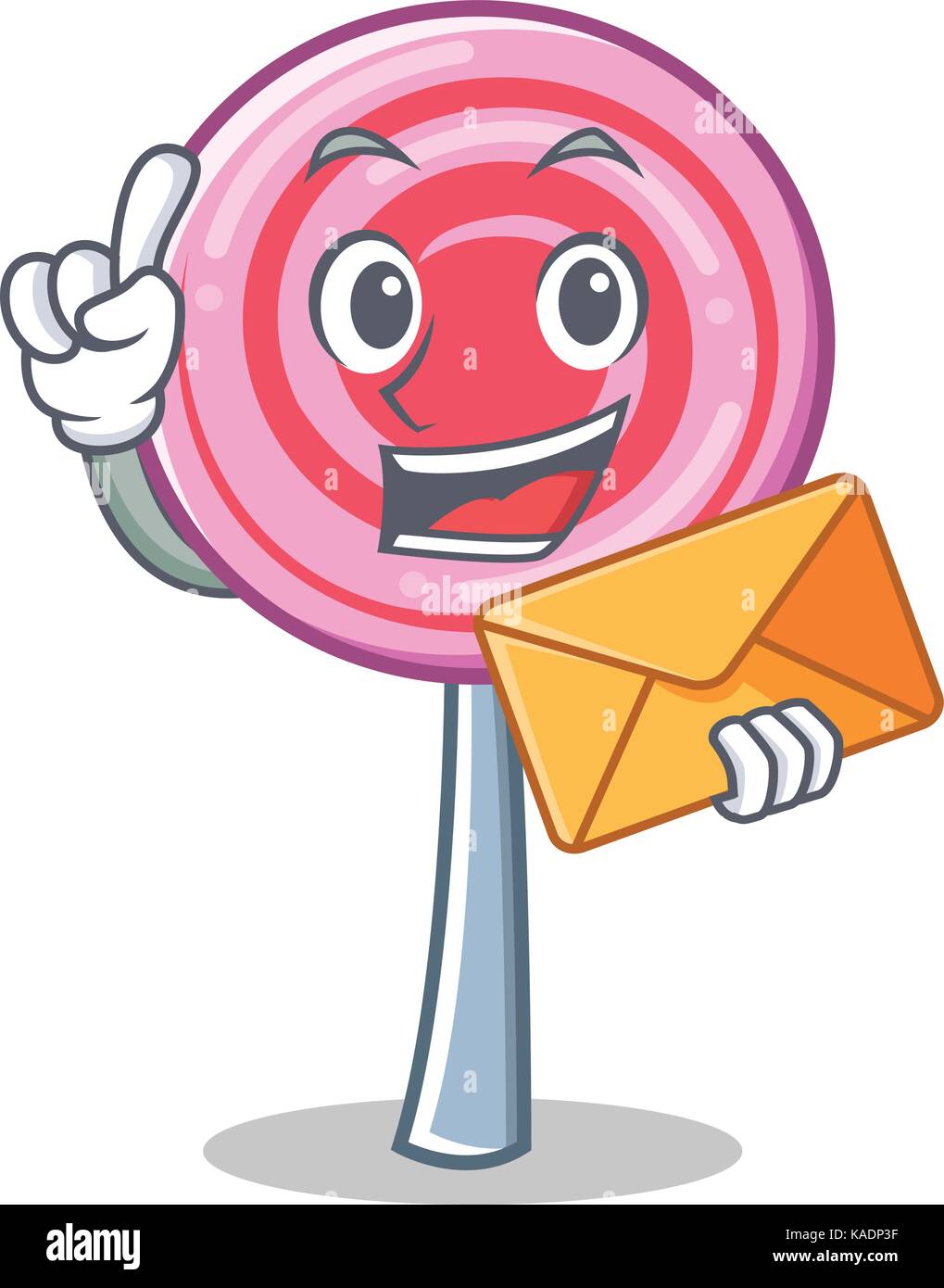With envelope cute lollipop character cartoon Stock Vector Image & Art ...