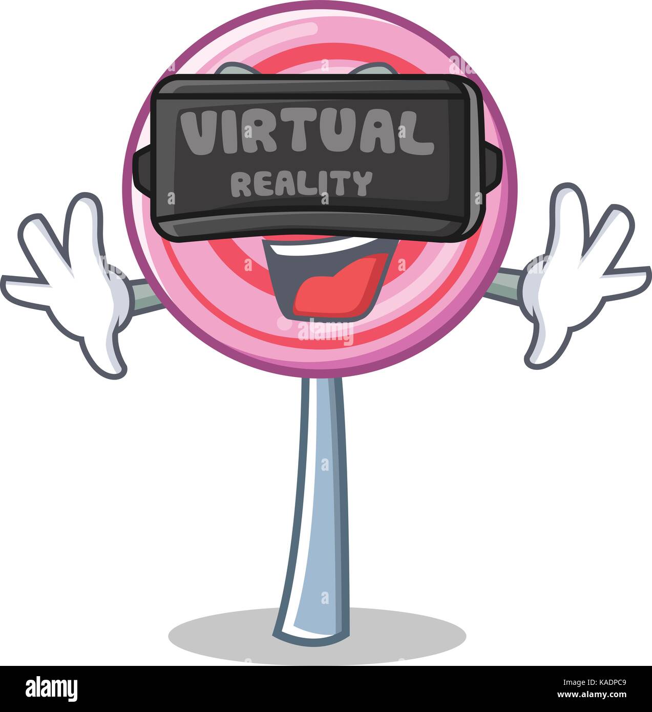 With virtual reality cute lollipop character cartoon Stock Vector Image ...