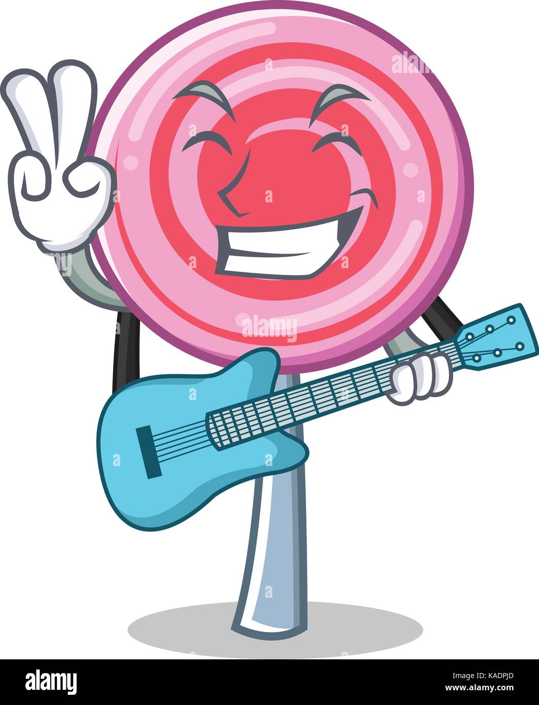With guitar cute lollipop character cartoon Stock Vector Image & Art ...