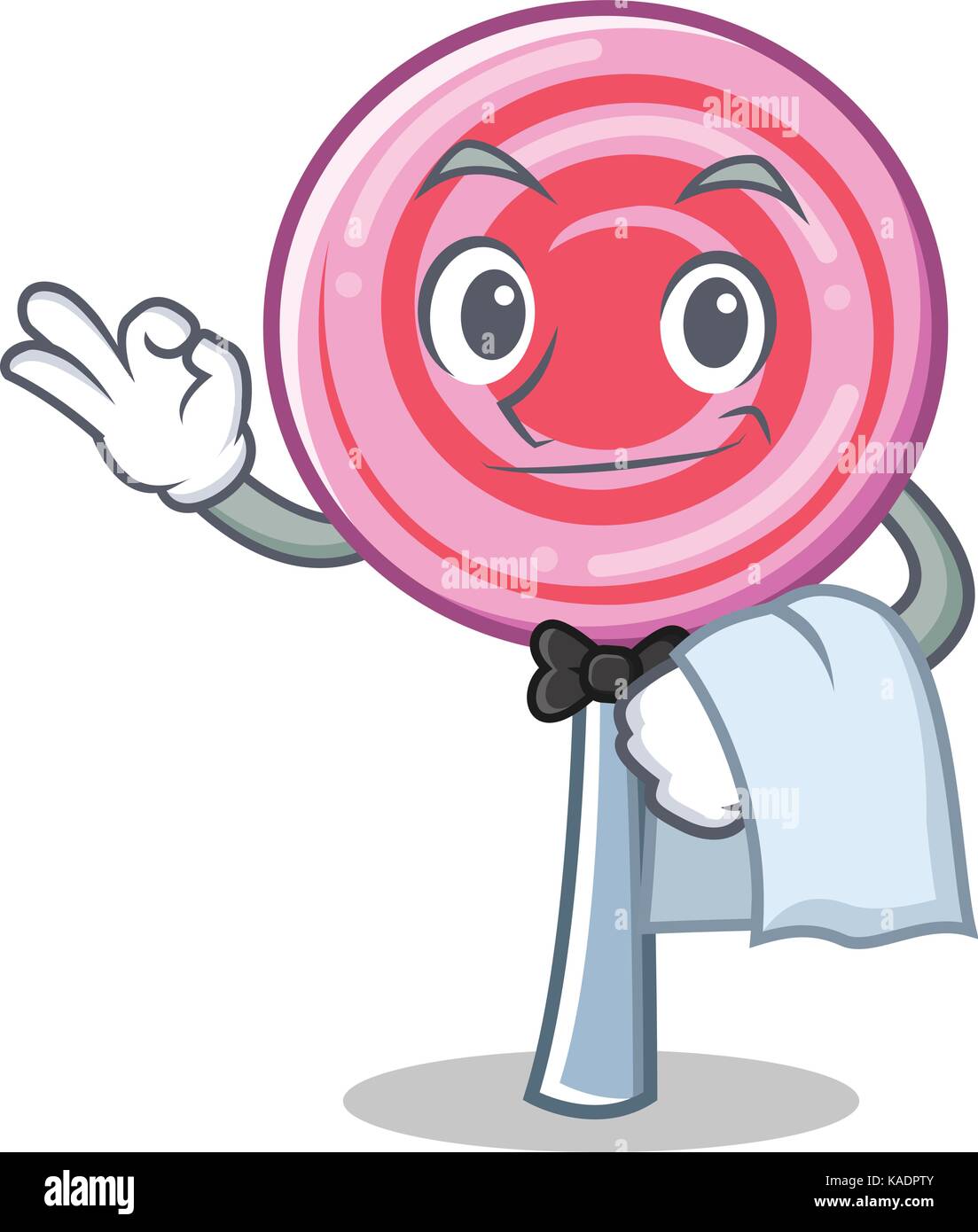 Waiter cute lollipop character cartoon Stock Vector Image & Art - Alamy