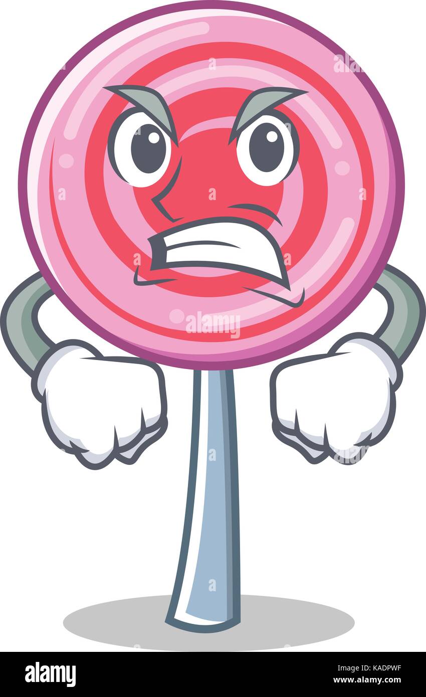 Angry cute lollipop character cartoon Stock Vector Image & Art - Alamy