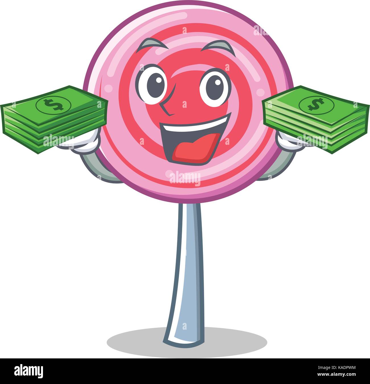 With money cute lollipop character cartoon Stock Vector Image & Art - Alamy