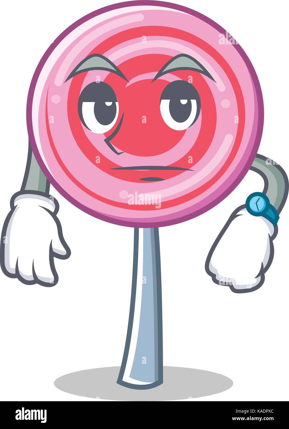 Waiting cute lollipop character cartoon Stock Vector Image & Art - Alamy