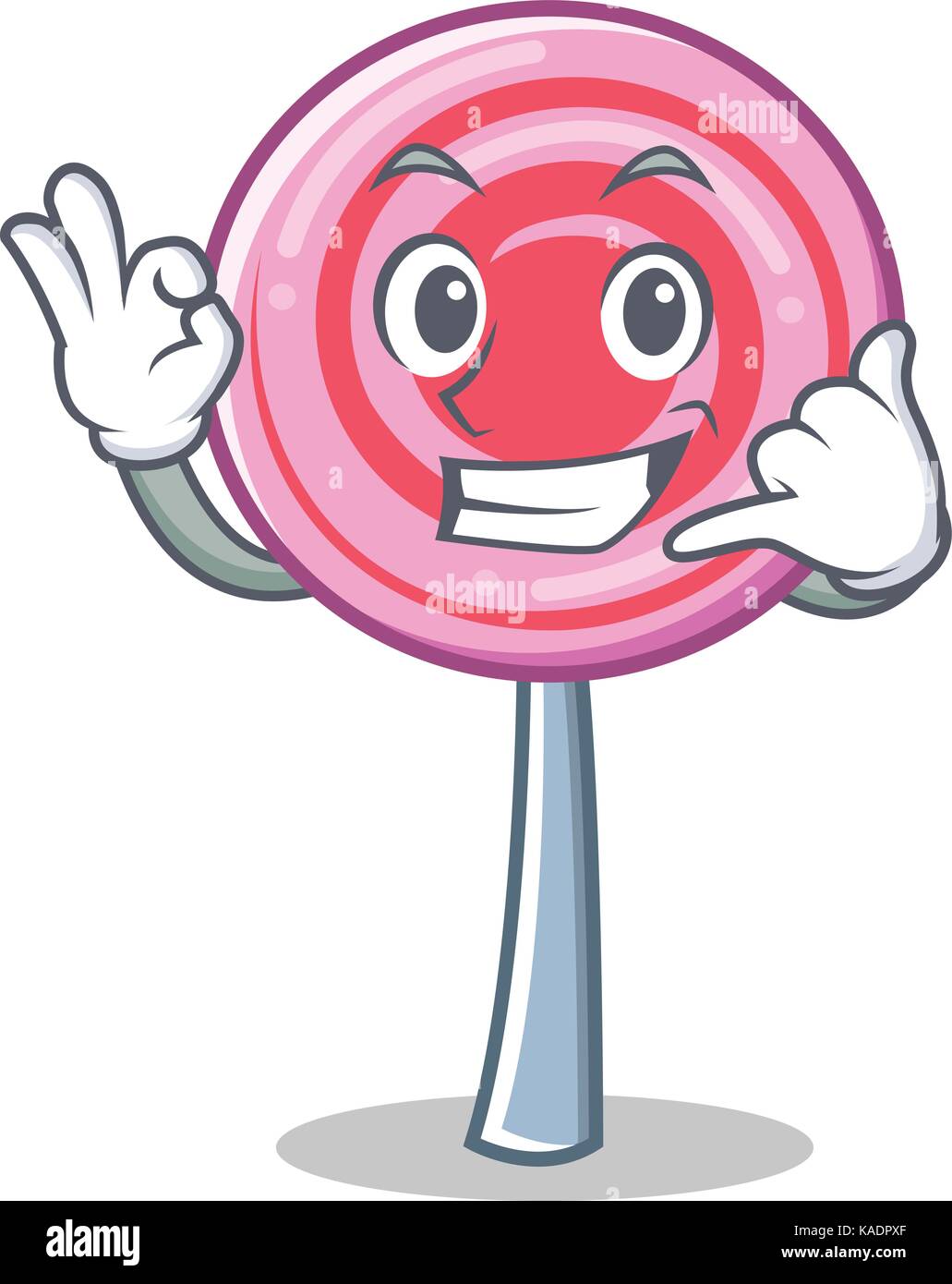 Calling cute lollipop character cartoon Stock Vector Image & Art - Alamy