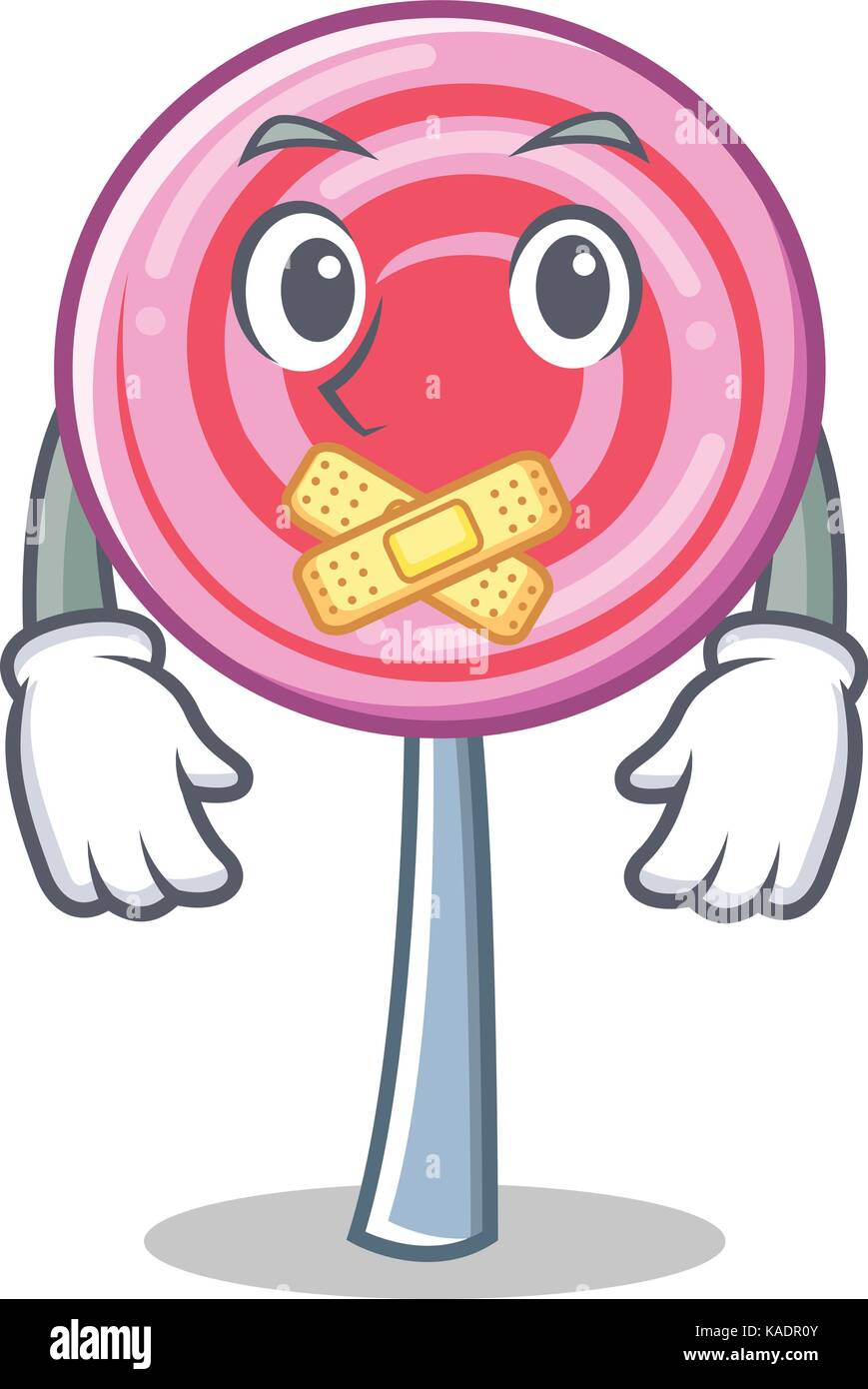 Silent cute lollipop character cartoon Stock Vector Image & Art - Alamy