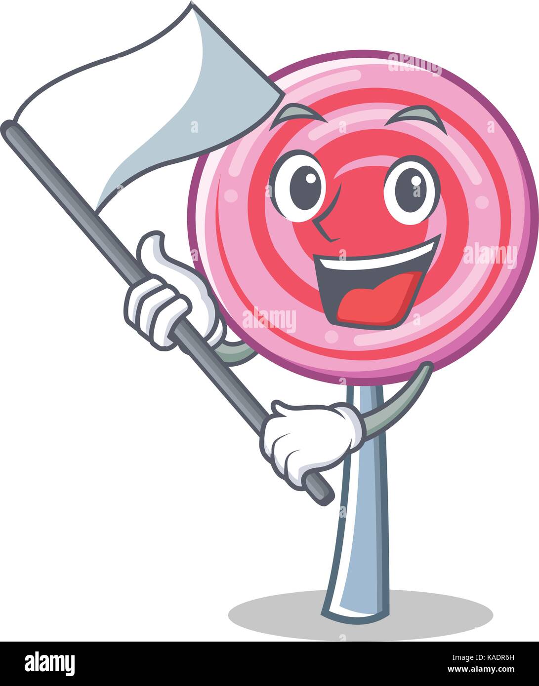 With flag cute lollipop character cartoon Stock Vector Image & Art - Alamy