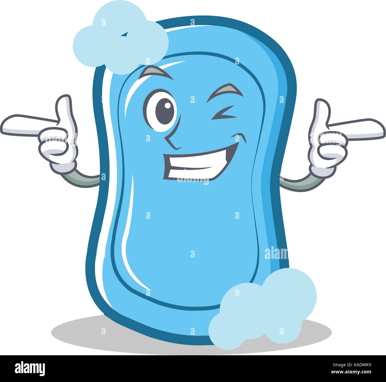 Wink blue soap character cartoon Stock Vector Image & Art - Alamy