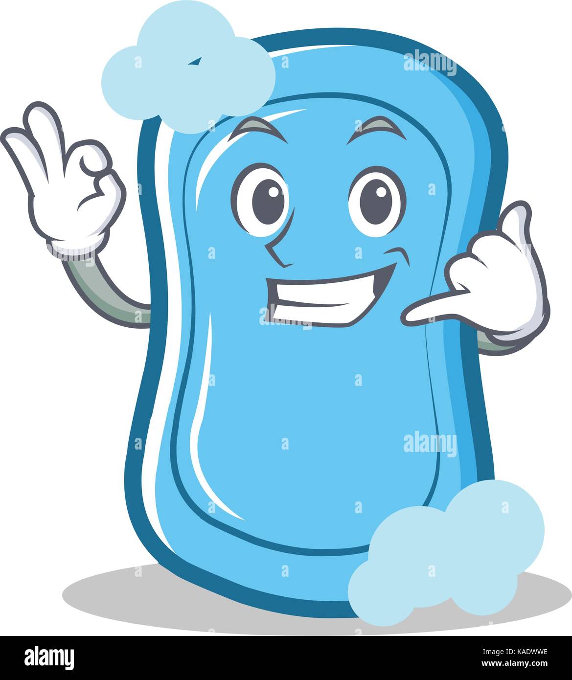 Calling blue soap character cartoon Stock Vector Image & Art - Alamy