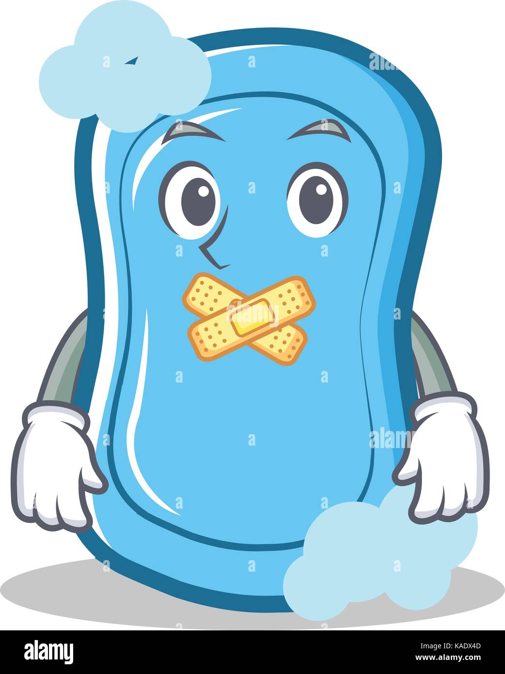 Silent blue soap character cartoon Stock Vector Image & Art - Alamy