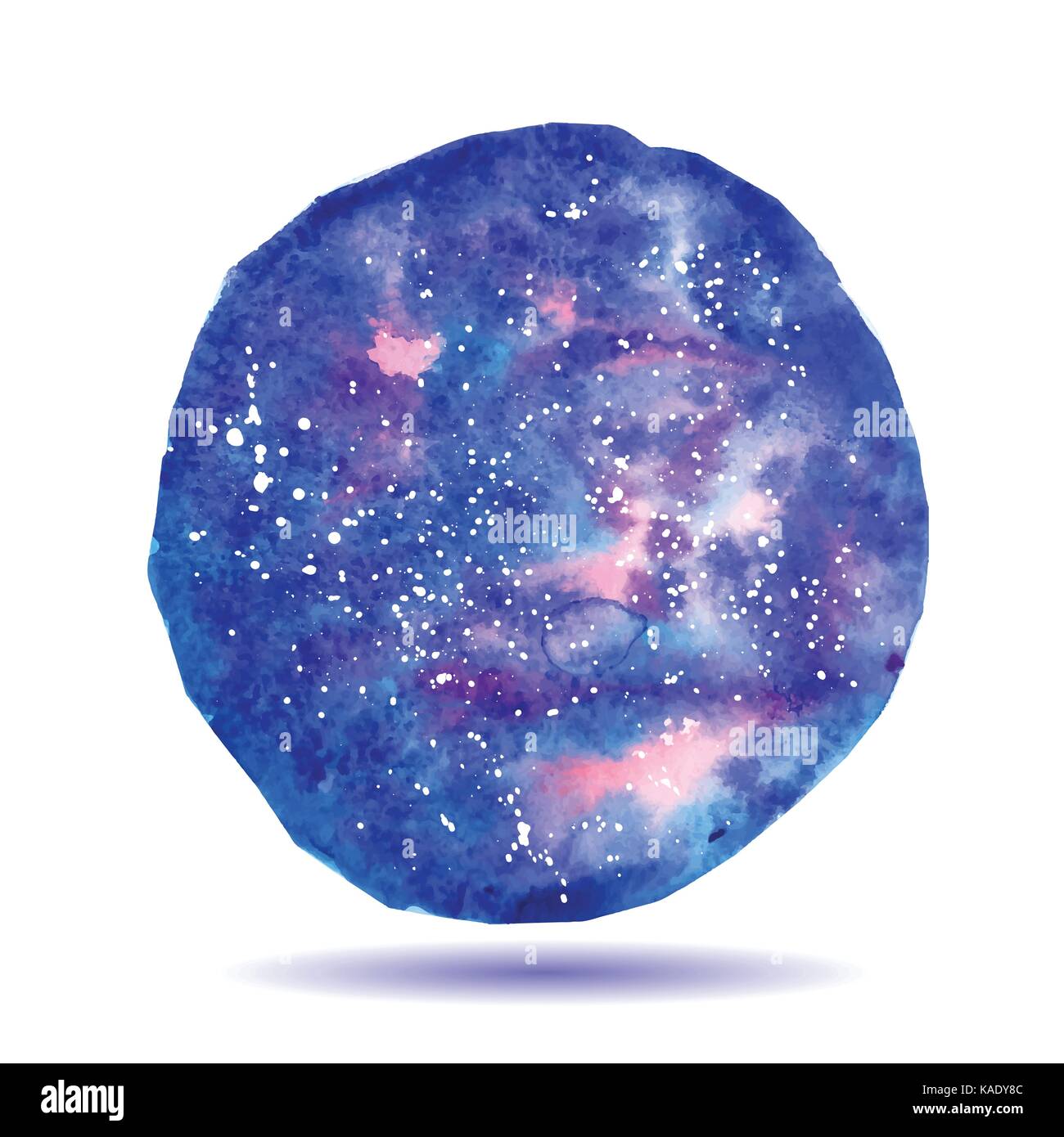 Watercolor starry night Stock Vector Images - Alamy