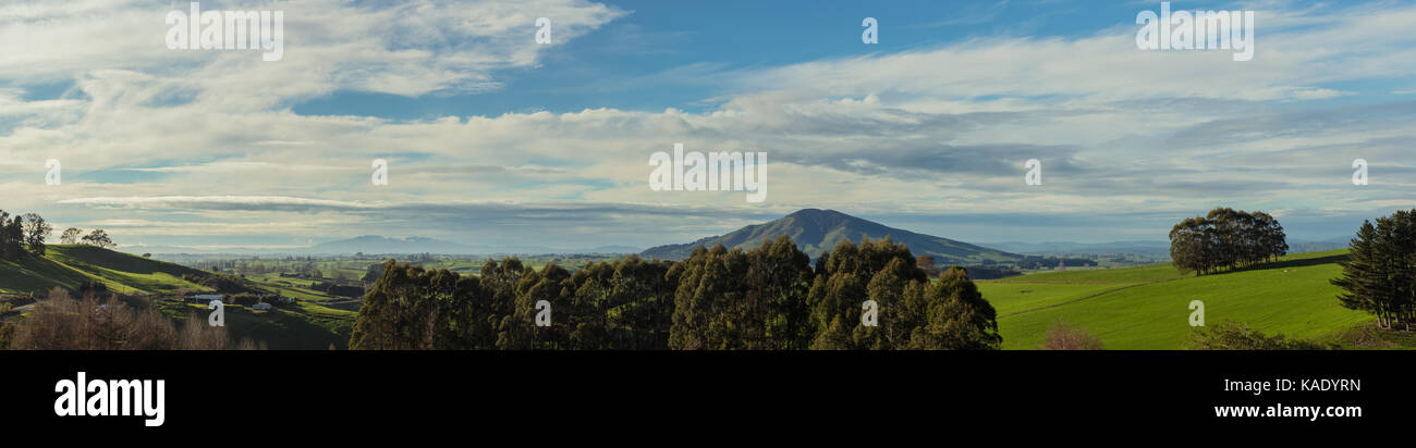 Panoramic of New Zealand landscape Stock Photo - Alamy