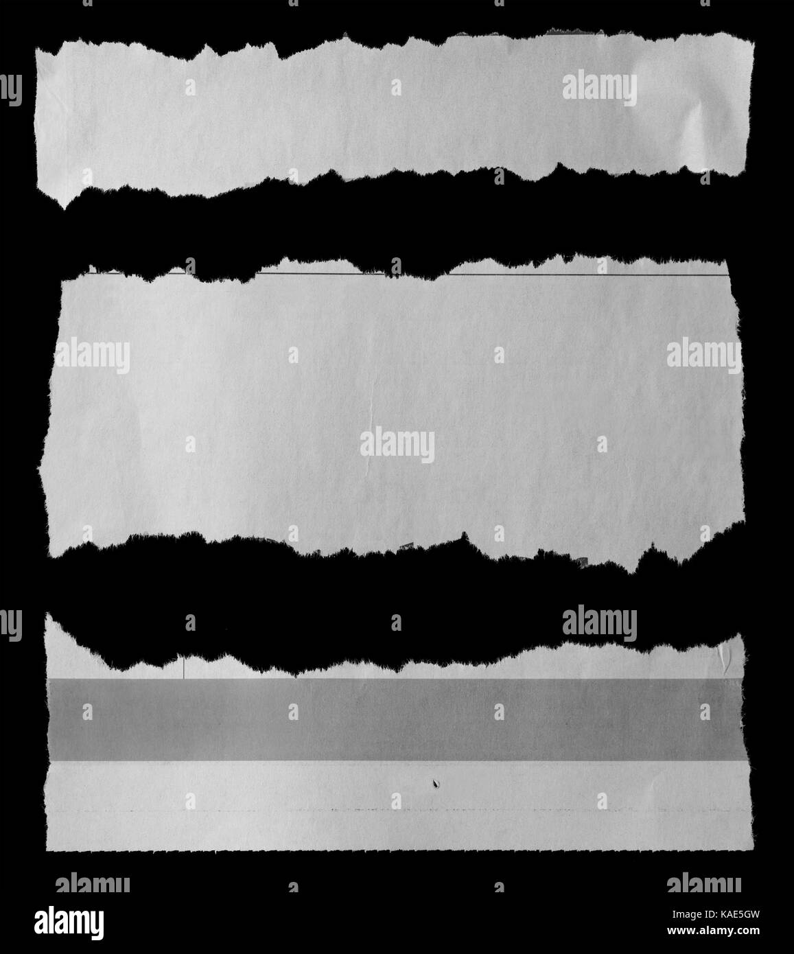 Pieces of torn paper on black Stock Photo - Alamy