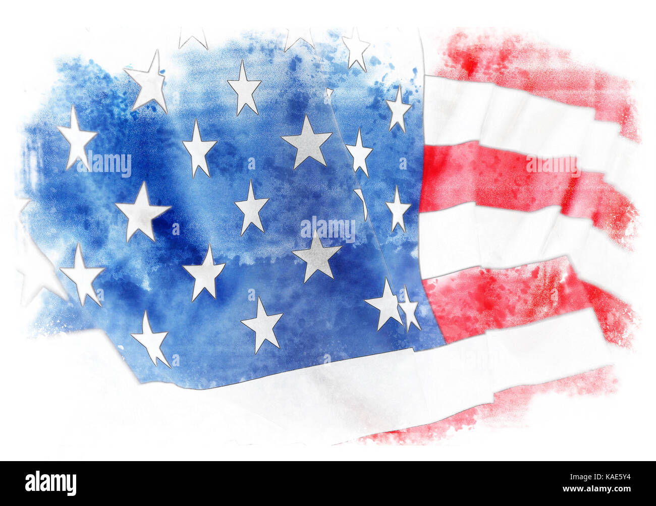 American flag on plain background Stock Photo - Alamy