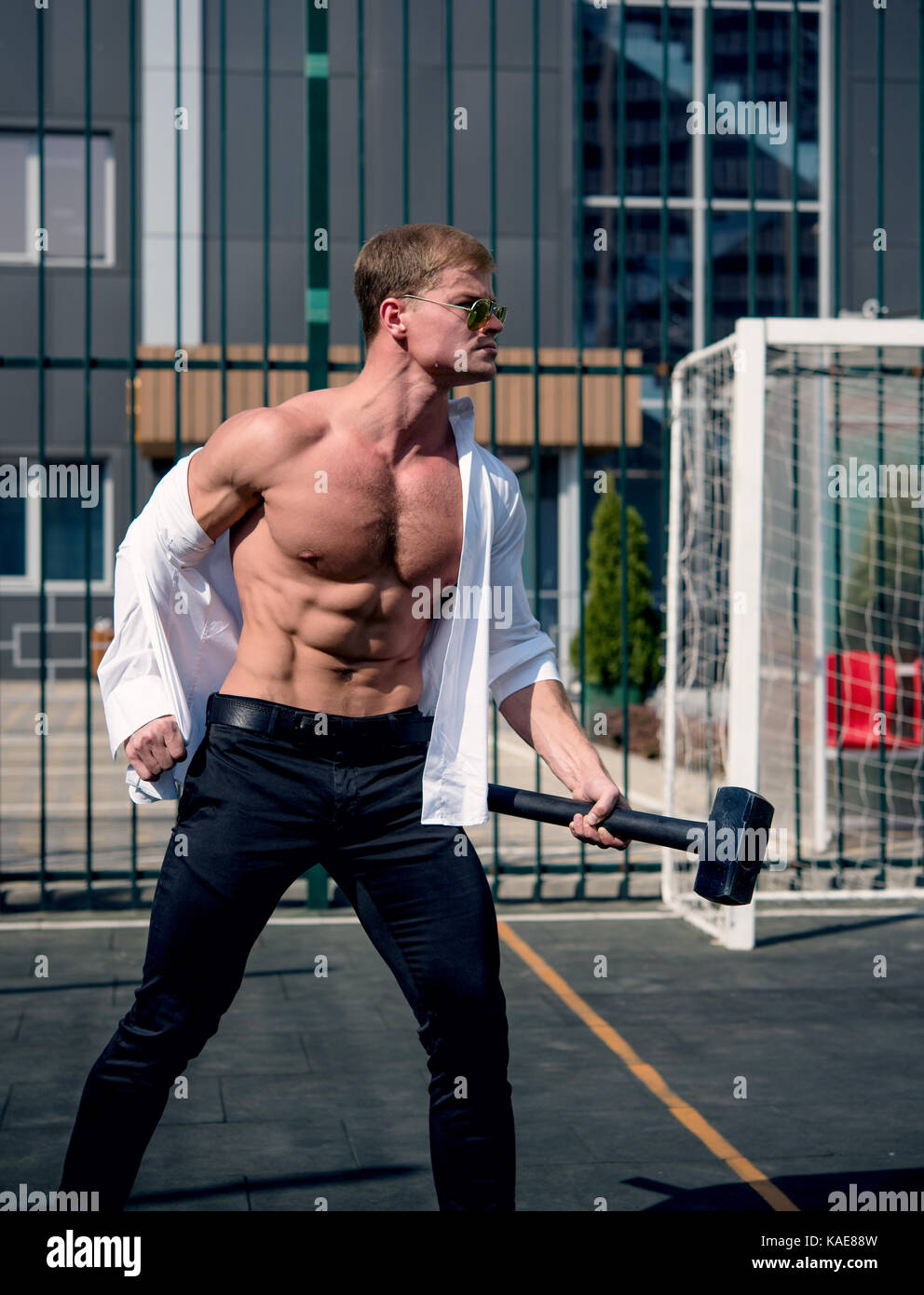 training men on the street Stock Photo - Alamy