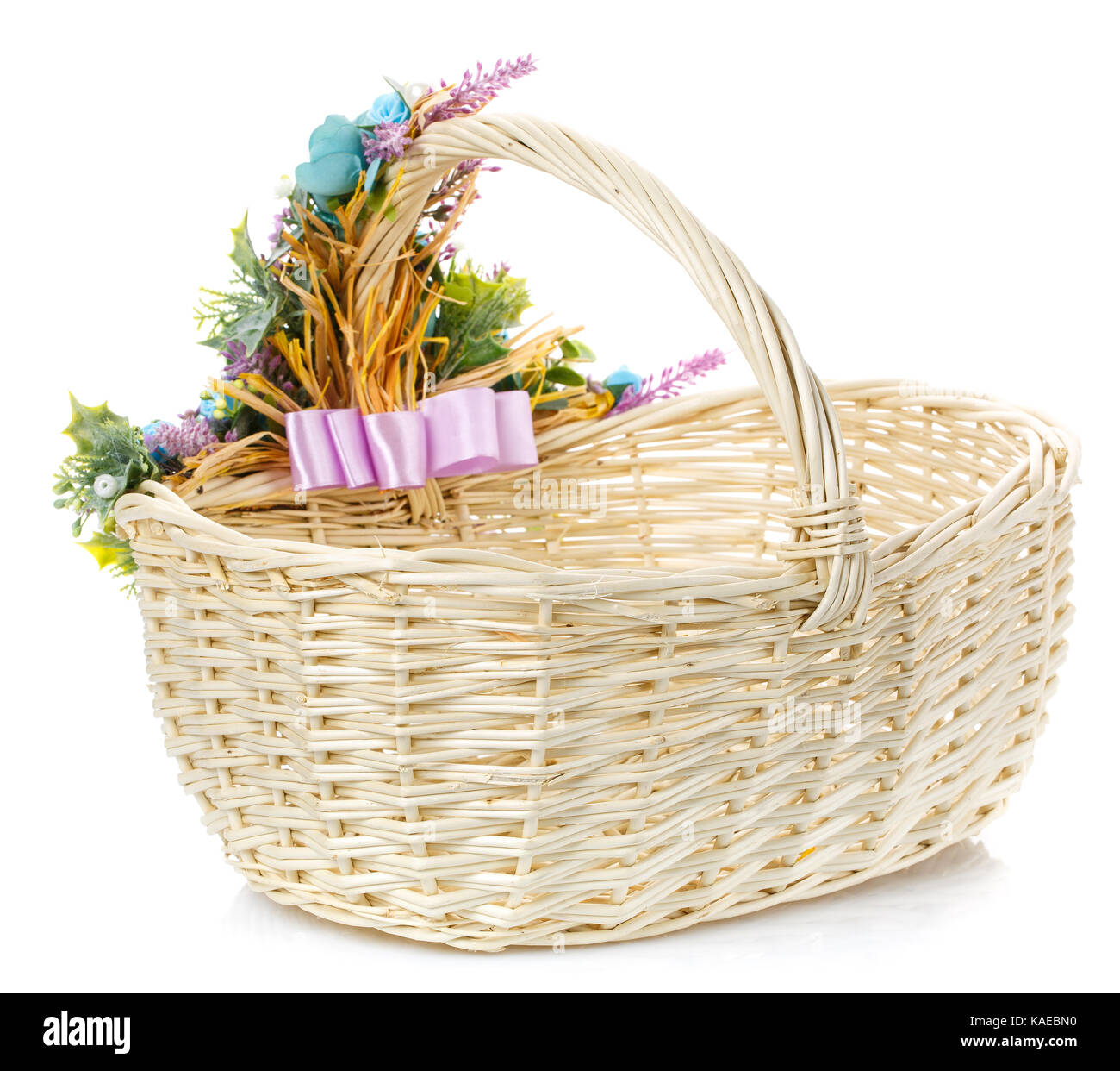 basket isolated on white background Decorated Stock Photo - Alamy