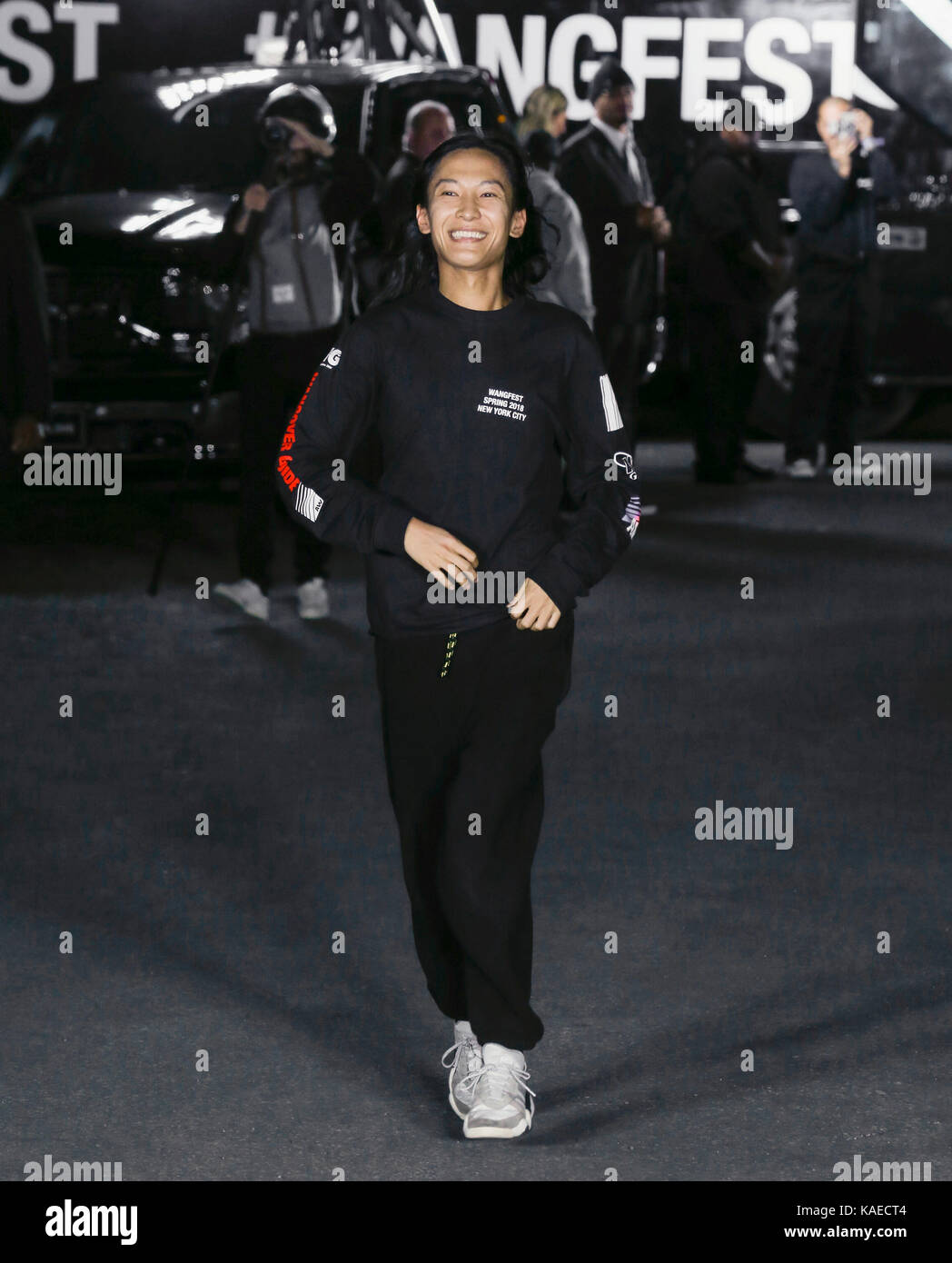 NEW YORK, NY - September 09, 2017: Designer Alexander Wang walks the ...