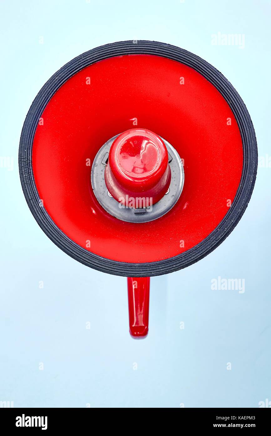 A studio photo of a red mega phone Stock Photo - Alamy