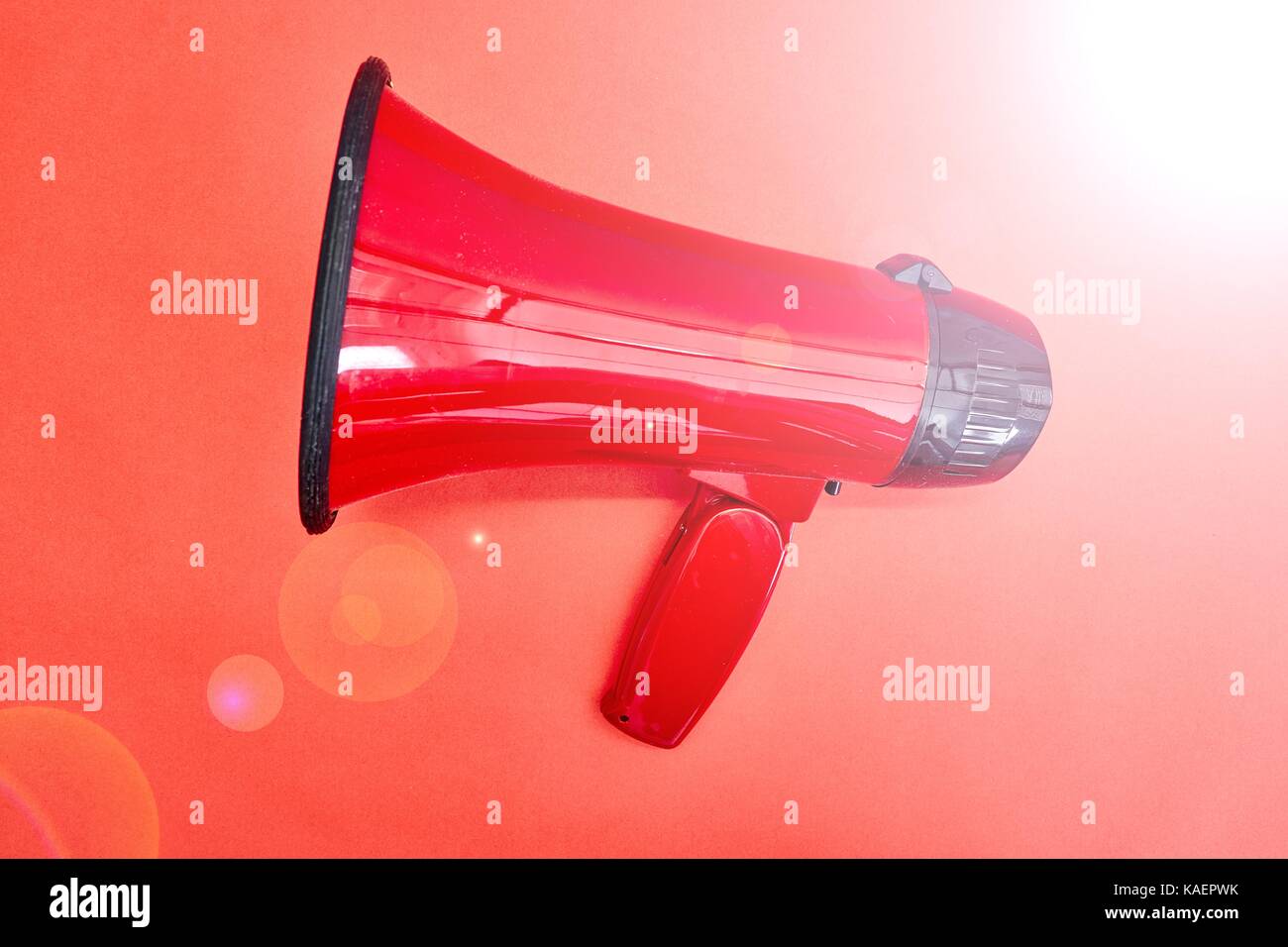 A studio photo of a red mega phone Stock Photo - Alamy