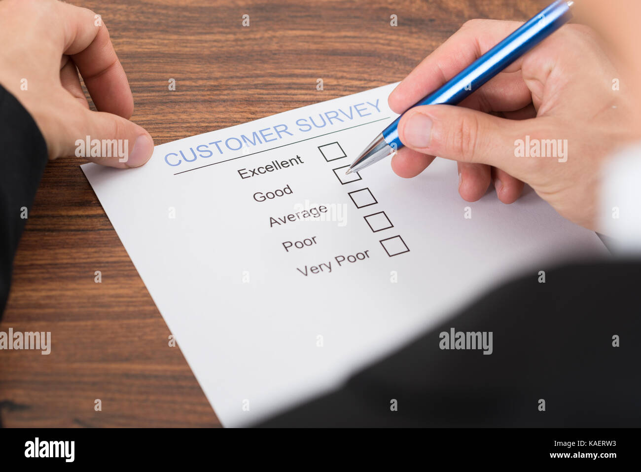 Man pen questionnaire hi-res stock photography and images - Alamy