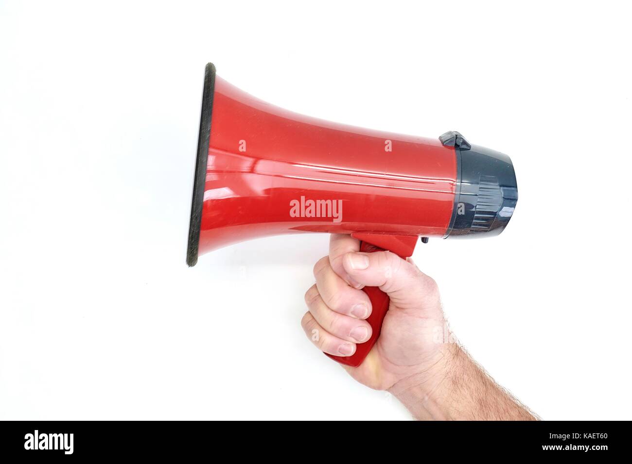 A studio photo of a red mega phone Stock Photo - Alamy