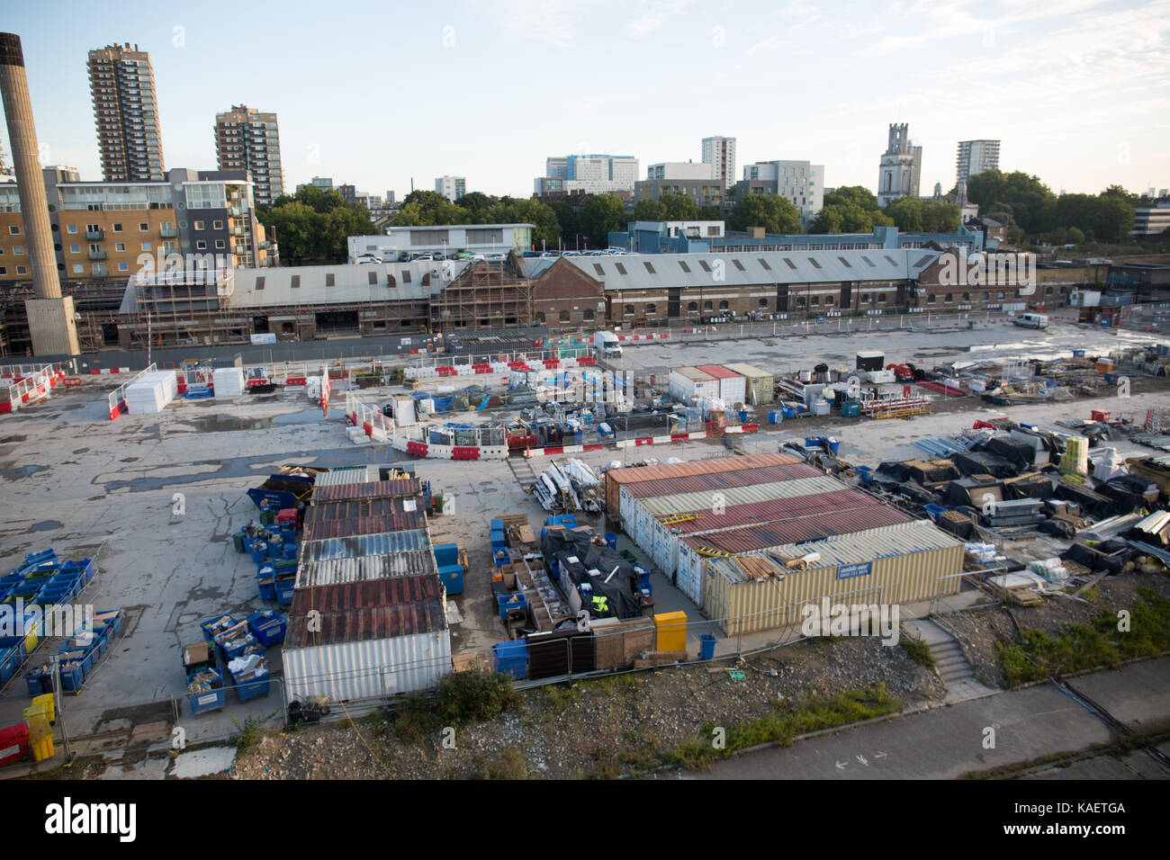 London Dock construction site, Wapping London Stock Photo - Alamy
