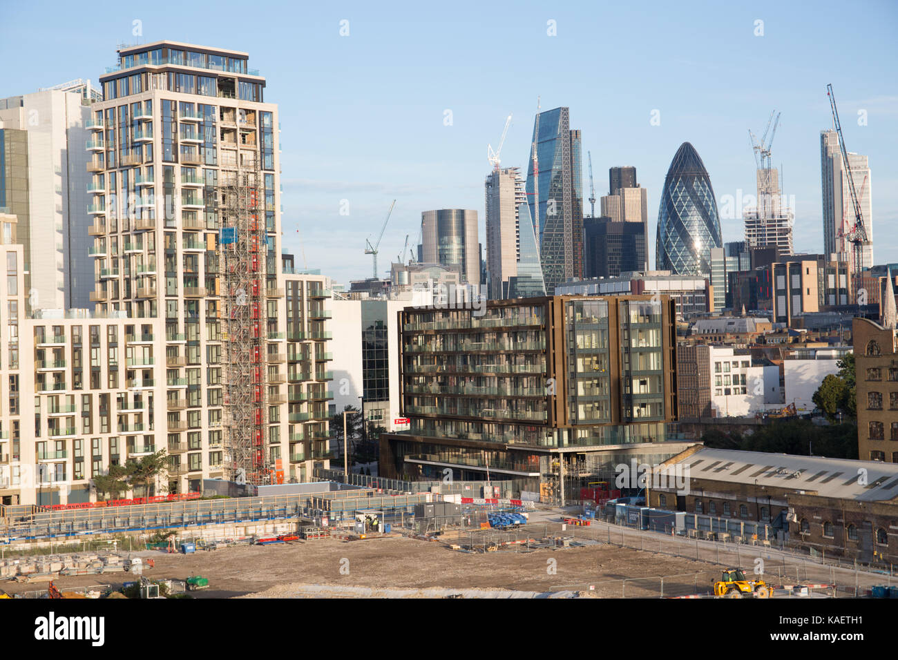 London Dock construction site, Wapping London Stock Photo - Alamy