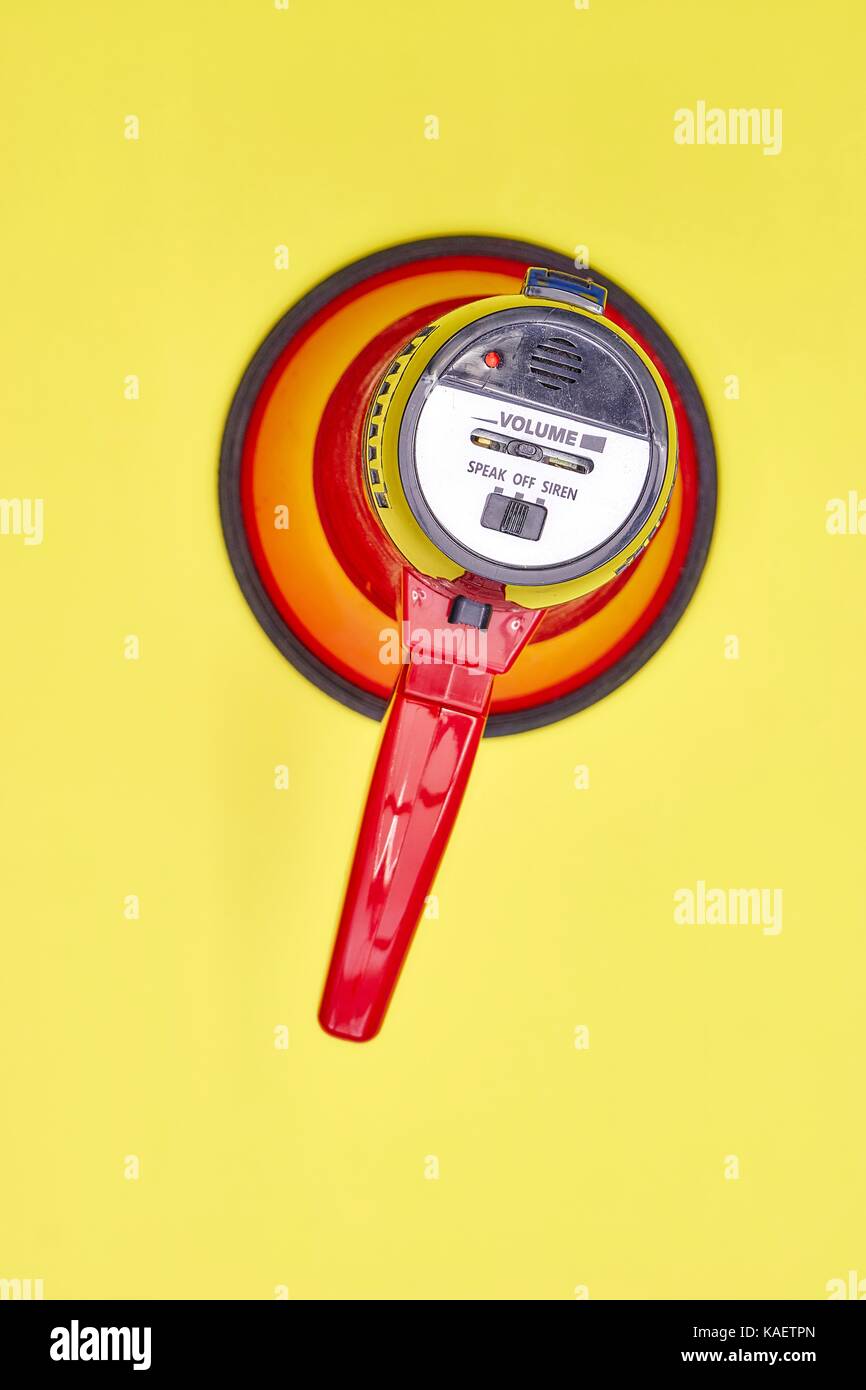 A studio photo of a red mega phone Stock Photo - Alamy