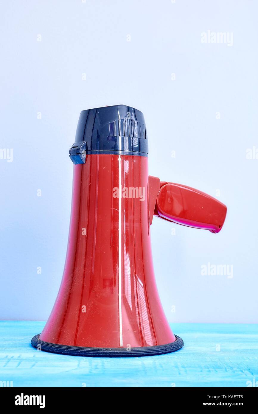 A studio photo of a red mega phone Stock Photo - Alamy