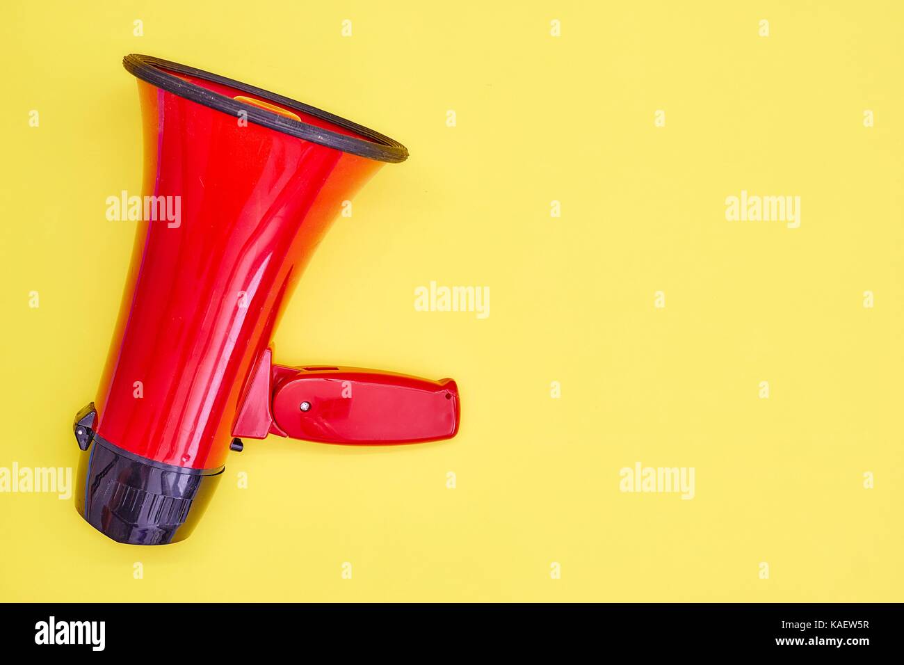 A studio photo of a red mega phone Stock Photo - Alamy