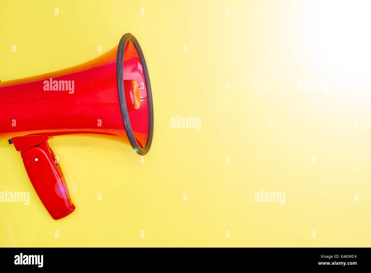 A studio photo of a red mega phone Stock Photo - Alamy