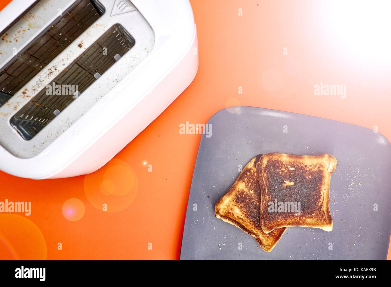 A studio photo of burnt toast Stock Photo - Alamy